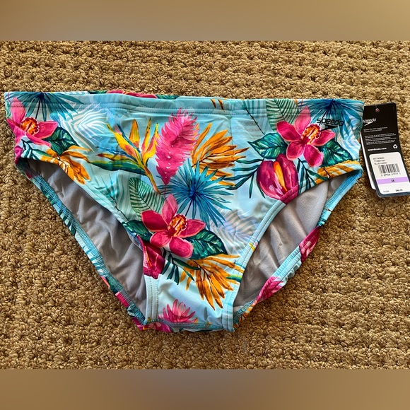 Speedo | Swim | Speedo Swim Brief Blue Hawaii Blue Floral Print Nwt ...